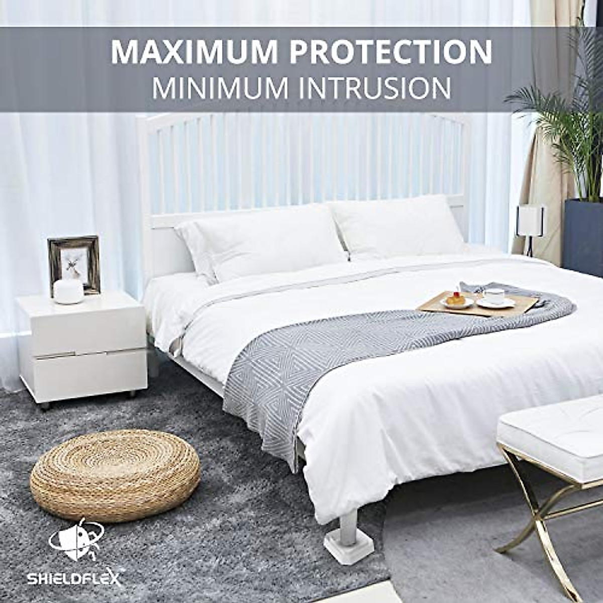 Bed Bug Trap — 8 Pack | TruGuard X Bed Bug Interceptors (White) | Eco Friendly Bed Bug Traps for Bed Legs | Reliable Insect Detector, Interceptor, and Monitor for Pest Control and Treatment