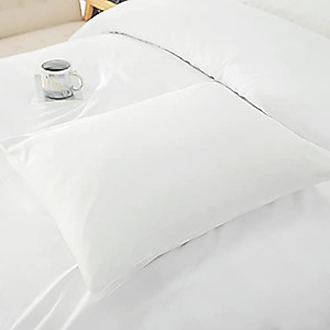 Olrynns White Washed Duvet Cover King Size - Microfiber Duvet Covers, Soft King Duvet Cover Set 3 Pieces with Zipper Closure (1 Duvet Cover + 2 Pillowcases)