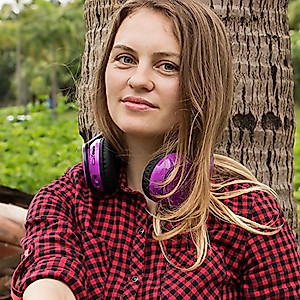 deep Purple Hi-Fi Over-Ear Stereo Bluetooth Headphones Built in Mic-Phone Talk with Phone or Listen Music Clearly, Built Noise Cancellation Technology, with Retail Package!