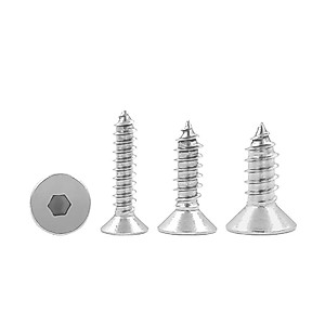 10pcs 304 Stainless Steel countersunk Head Hexagonal self-Tapping Screws countersunk Head Hexagonal self-Tapping Screws Hexagon Socket Screws (Size : M5*12)