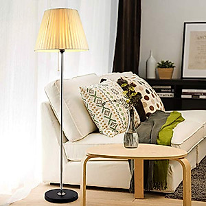 Floor Lamp LED Floor Lamp Dimmable Nordic Simple Metal Vertical Floor Lamp Fabric Lampshade Study Bedroom Living Room Floor Lamp Standing Light (Size : Remote control switch)