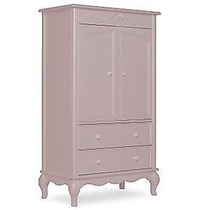 Evolur Aurora Armoire, Queen, Dusty Rose