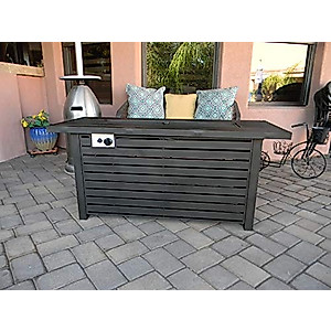 Hiland AWS-RT30 Fire Pit Glass Wind Screen, Rectangular, Clear