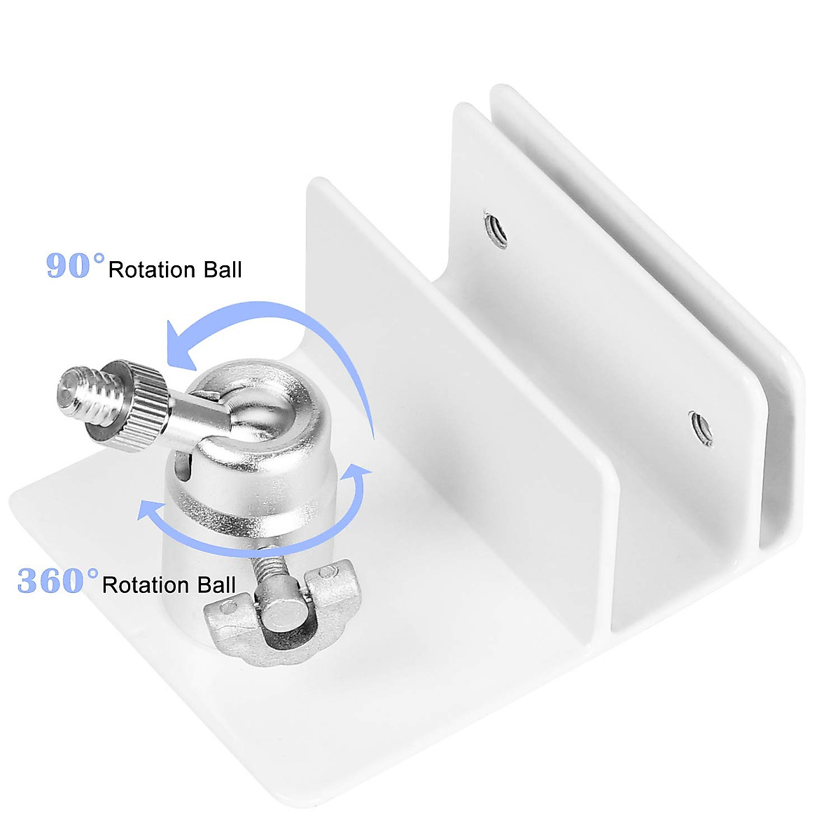 Gutter Mount for Arlo Pro Pro 2 Pro 3 Pro 4, Arlo Ultra & Ultra 2 and Arlo Essential Spotlight, Adjustable Weatherproof Aluminum Alloy Mount Bracket for Your Arlo Surveillance Camera (2 Pack, White)