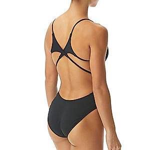 TYR Women's Durafast One Tetrafit Swimsuit, Black, 30
