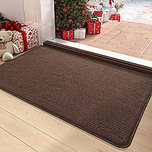 Color G Dark Brown Door Mats Indoor, 24"x36" Front Door Mat Indoor Door Rugs for Entryway Indoor, Absorbent Inside Door Mats, Non Slip Washable Low-Profile Entry Rugs for Inside House 2x3