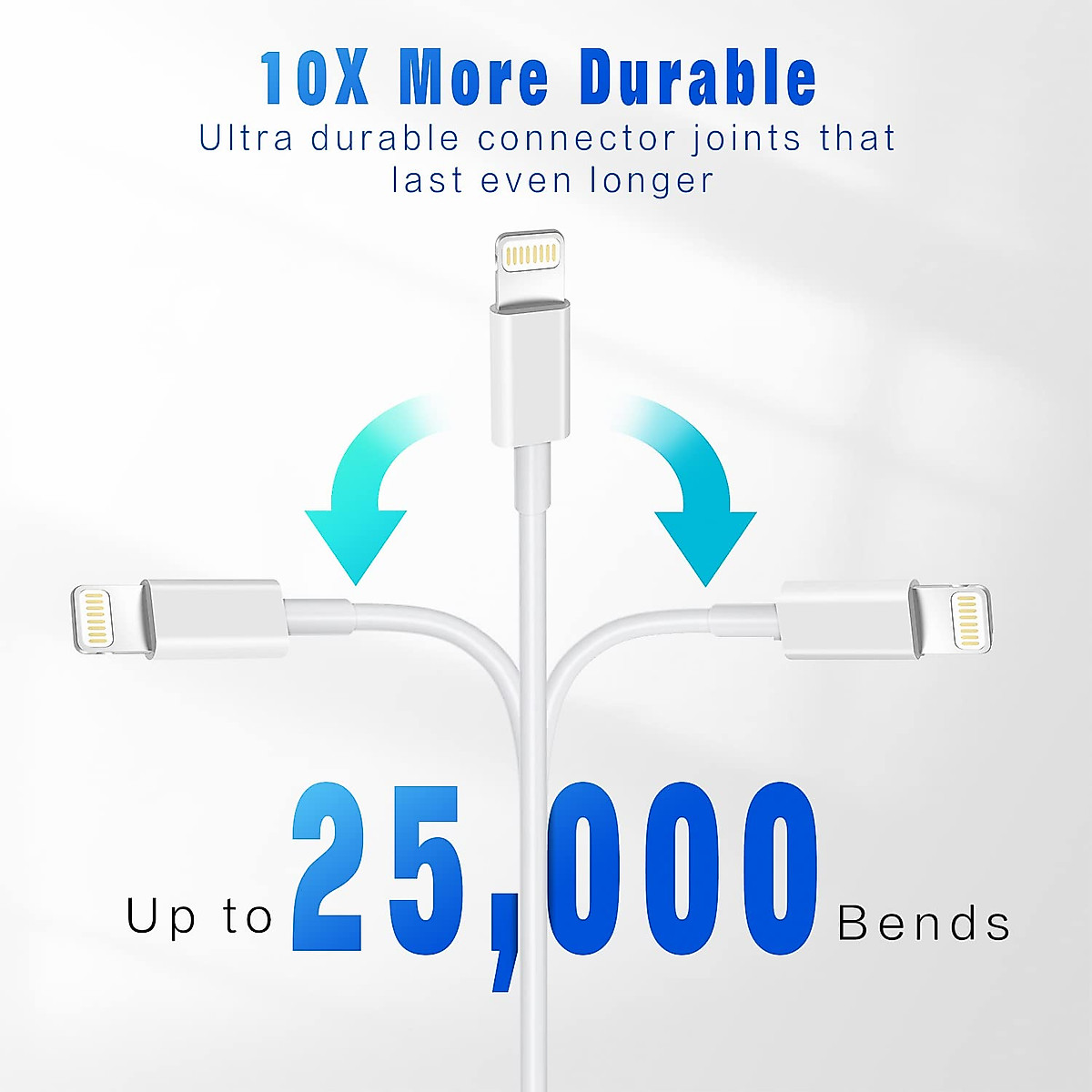 iPhone Fast Charging Cable [Apple MFi Certified] 3-Pack 6FT Lightning to USB Cable iPhone Charger Cord Compatible with iPhone 14 13 12 11 Pro Max XR XS X 8 7 6 Plus SE iPad and More 6FT