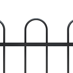 Garden Fence with Hoop Top,Garden Fence Border,Portable Fence,Privacy Fence,Fencing for Yard,Private Fence,Garden Fence for Dogs,for Patio,Backyard,Outdoor Pool,Porch,Steel 11.2ft Black