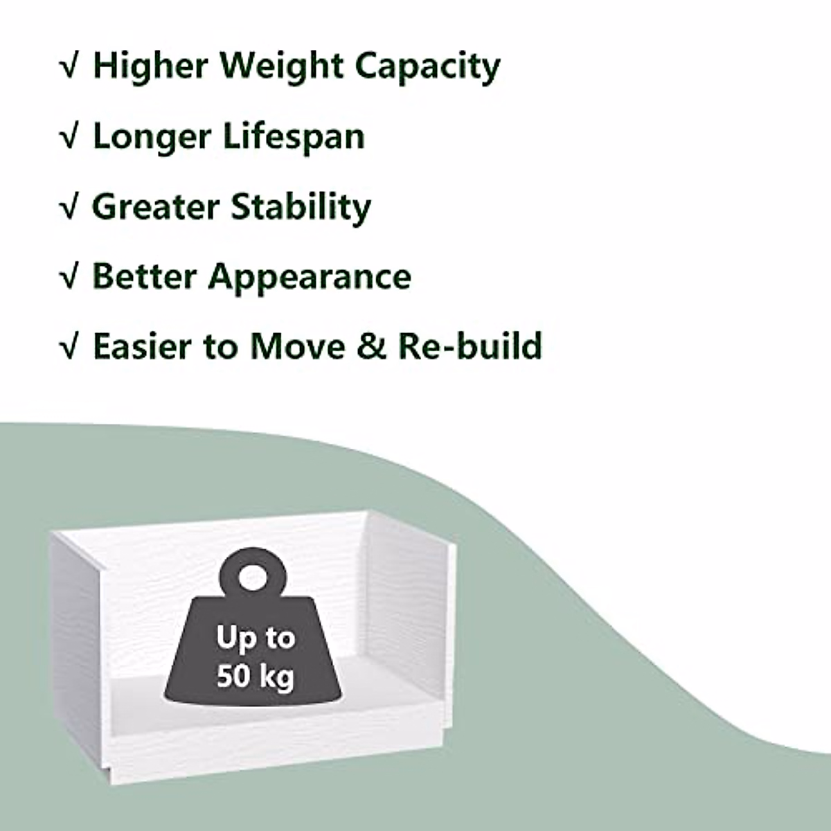 woodtalks Stackable Closet Shelves, Set of 3 1-Tier Shelf, Multi-Purpose Storage Closet Organizers, Open Dressers for Bedroom, Clothing Storage, Freestanding Storage Shelves, White Oak