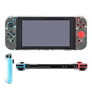 ERFGT Gin-Kgo Pat-Tern Case for Nintendo Switch with Screen Protector Slim Anti-Scratch Anti-Slip Protective Case Cover for Girls and Boys