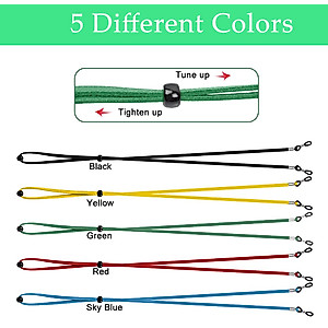 AugLifers Eyeglasses Holder Straps Cord, Sunglasses Strap Adjustment for Men Women, Anti-slip Sports Eyewear Retainer Lanyards 5PCS