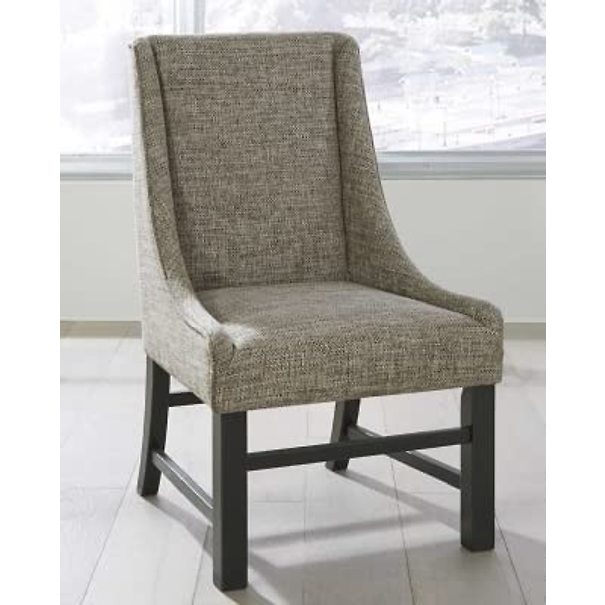 Signature Design by Ashley Sommerford Modern Farmhouse Upholstered 2 Piece Dining Chair Set, Brown