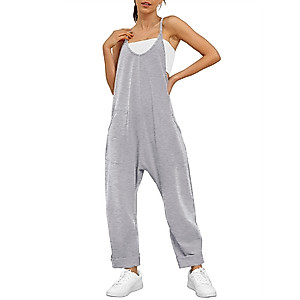 AUTOMET Summer Maternity Clothes Outfits Plus Size Loose Comfy Womens Jumpsuits Casual Rompers Soft Trendy Overalls Jumpers 2025 Gray M