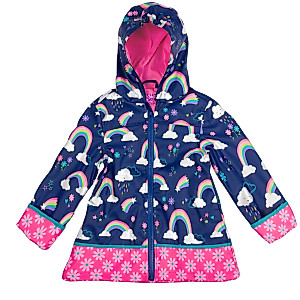 Stephen Joseph Baby Girls Princess Raincoat, Rainbow, 5T/6T US