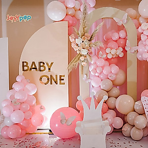 JOYYPOP Light Pink Balloons 100 Pcs Pink Party Latex Balloons 12 Inch Pink Latex Balloons for Baby Shower Birthday Gender Reveal Easter Party Decorations