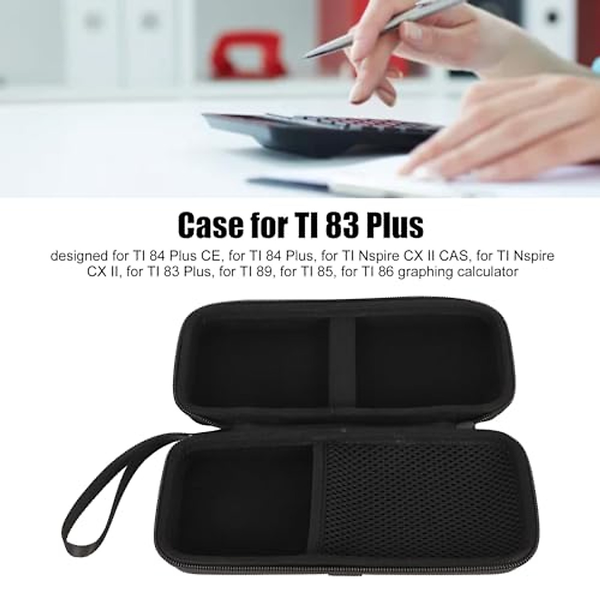 Graphing Calculator Carrying Case, Antistatic Soft Liner Graphing Calculator Case for Ti 85 Ti 86