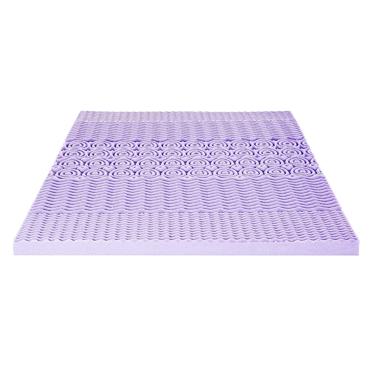 Best Price Mattress Full Mattress Topper - 3 Inch 5-Zone Memory Foam Bed Topper with Lavender Infused Cooling Mattress Pad, Full Size