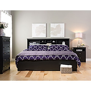 Prepac Sonoma 5-Drawer Chest for Bedroom, 16" D x 31.5" W x 45.25" H, Black