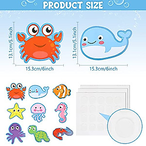 45 Pieces Ocean Sea Animal Creature Cutouts with Glue Point Dots Under The Sea Classroom Party Decorations for Classroom Bulletin Board Ocean Themed Birthday Party Supplies