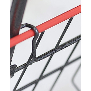 Heavy Duty Household & Commercial Charcoal Grey Cart with U- Handle (Red Trim) (Red)