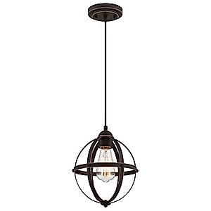 Westinghouse Lighting 6361900 Stella Mira One-Light Indoor Mini Pendant, Oil Rubbed Bronze Finish with Highlights