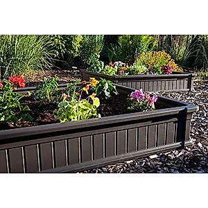 Lifetime 60053 Raised Garden Bed Kit, 2 Beds and 1 Early Start Vinyl Enclosure