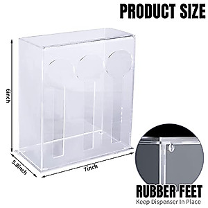 Acrylic Utensil Dispenser Clear Cutlery Organizer 3 Compartment Utensil Holder for Party Knife Spoon and Fork Holder Plastic Silverware Holder for Kitchen Countertop Flatware Restaurant Storage Caddy