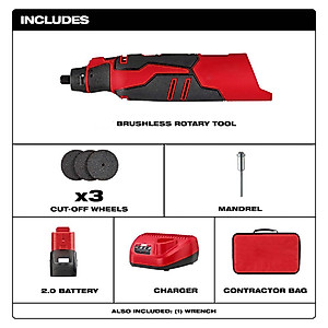 Fits Milwaukee 2525-21 M12 12V Li-Ion Cordless Brushless Rotary Tool Kit