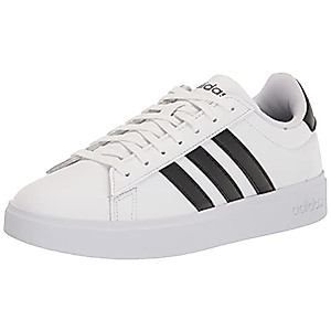 adidas Men's Grand Court 2.0 Tennis Shoe, FTWR White/Core Black/FTWR White, 9.5