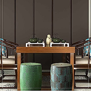 FAIRAH Antique and Old Glass-Glazed Ceramic Stools, Chinese-Style Round Stools, Ancient Pier Ornaments, and Garden Drum Stools. (Color : Blue)