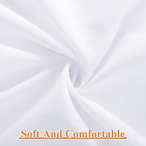 Leinuosen 100 Pack Men's Handkerchiefs Handkerchiefs Cotton Classic Hankies Pocket Square Towel for Tea Parties(11 x 11 Inches,White)