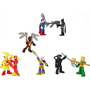 Fisher-Price Imaginext DC Super Friends Batman Toy Super-Hero Showdown Figure Set, Superman Aquaman The Flash, Preschool Kids Ages 3+ Years