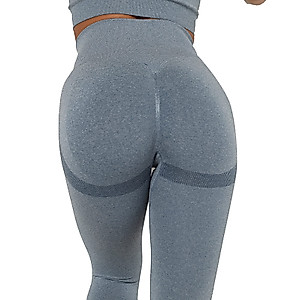 Bblulu Women's Butt Lift Seamless Leggings Tummy Control Compression Yoga Pants Running Sport Tights 4 Way Stretch Leggings