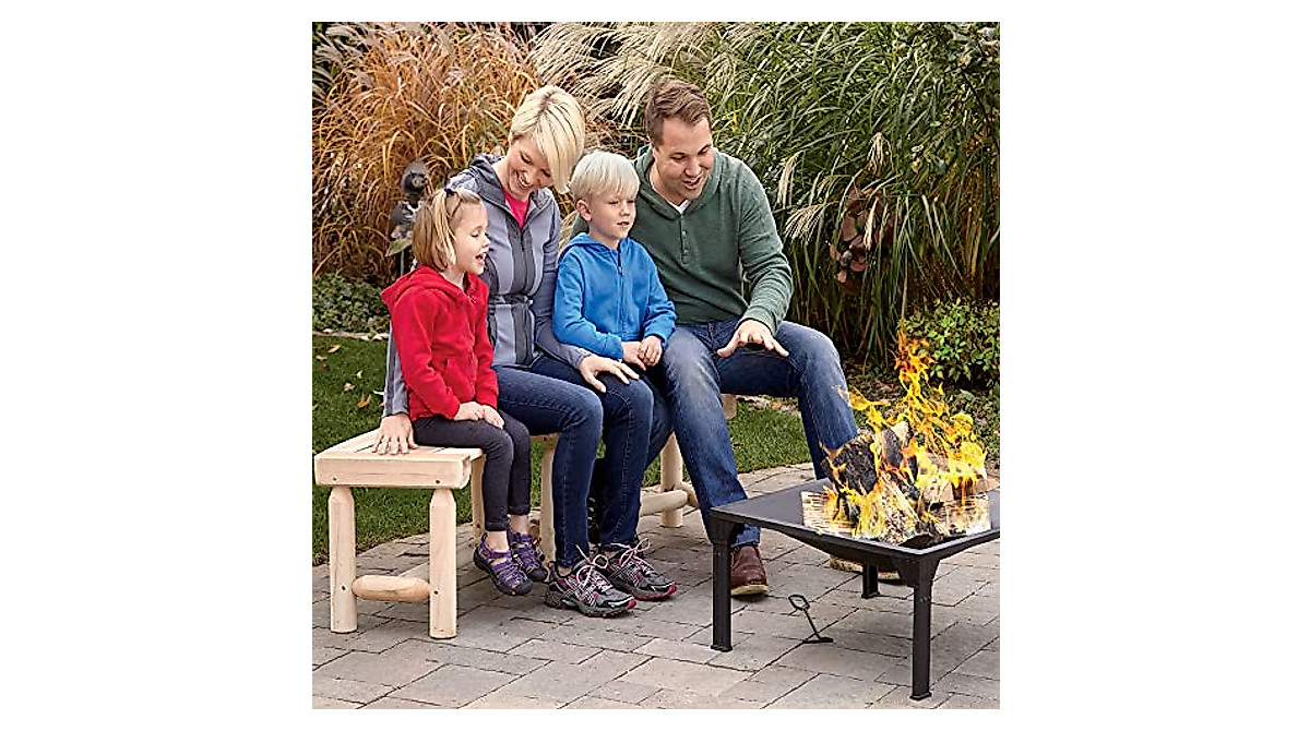 CASTLECREEK Curved Fire Pit Bench for Outdoor Gatherings