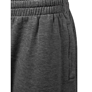 PROGO USA Men’s Shorts – Classic Fleece Workout Shorts - Men Shorts Casual with Elastic Waist (Charcoal, X-Large)