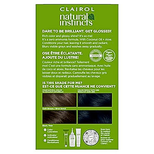 Clairol Natural Instincts Demi-Permanent Hair Dye, 2BB Blue Black Hair Color, Pack of 1