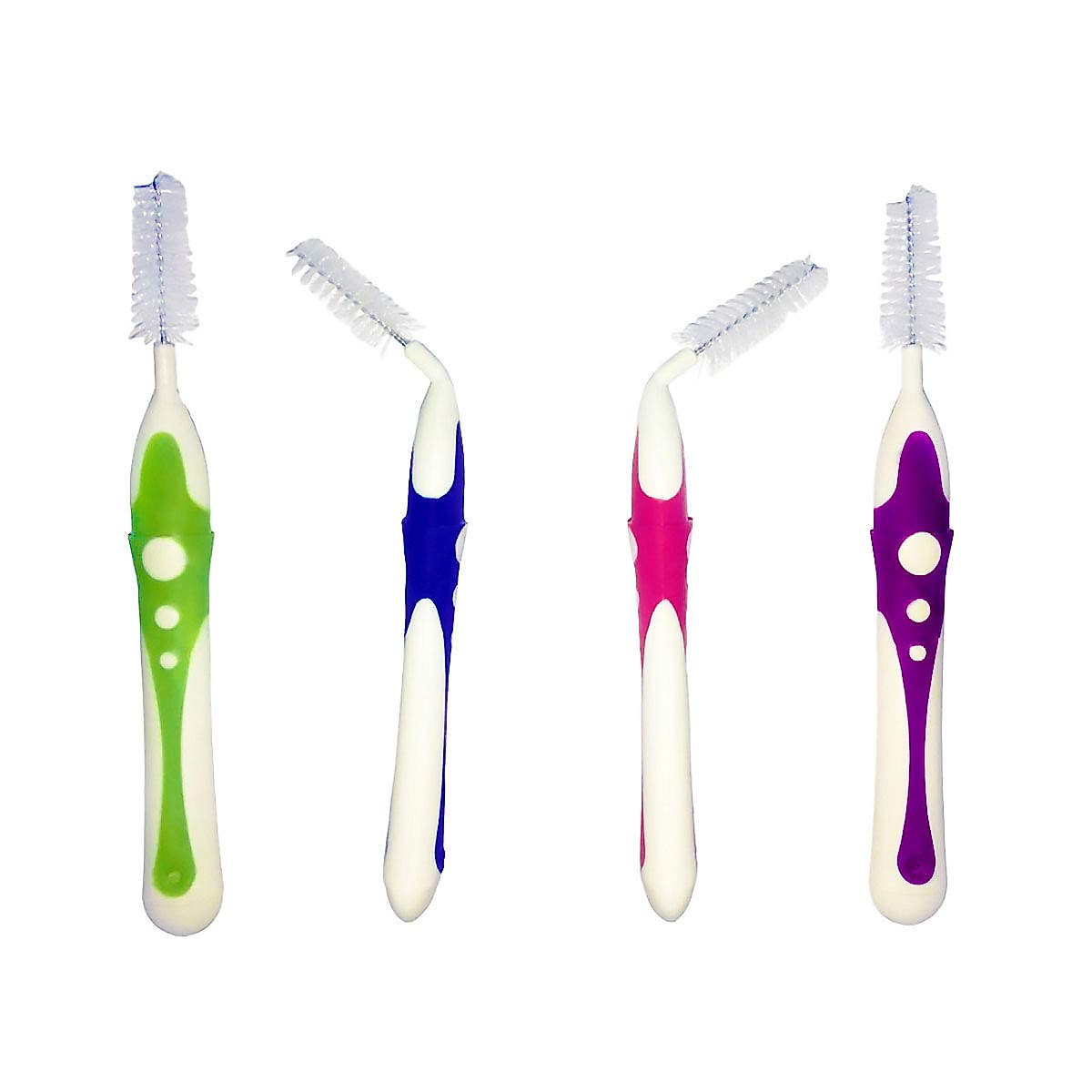 Wasser Vela 16pcs XL Size Orthodontic Interdental Brush, 4 Handle Colors, Clean Between Teeth and Braces, Flexible Handle and Durable Wire, Easy to Use and No Break (Started Pack)