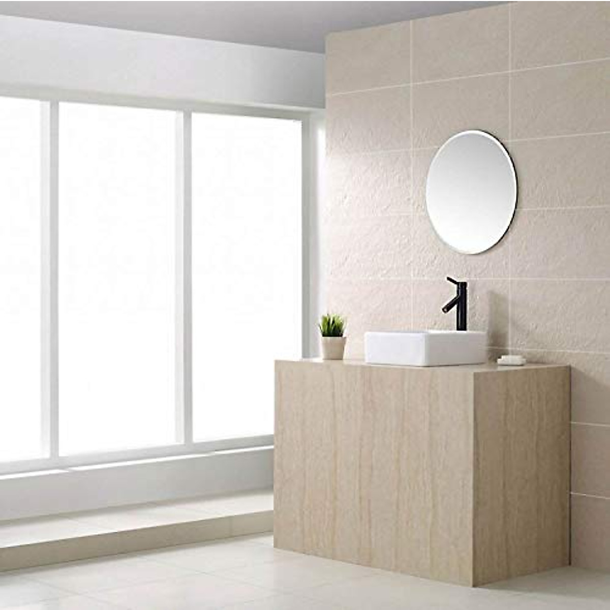 Kraus KCV-121 White Rectangular Ceramic Bathroom Sink White 19.25 Inch