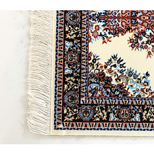 Set of 4 Dollhouse Rugs, Miniature Doll House Accessory, 6x4 Carpets, Rectangle, Kids Toy Furniture Carpeting Decor