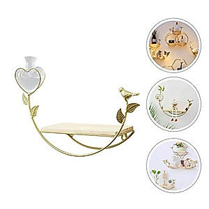 DOITOOL Floating Shelves Wall Mounted Wall Shelf Metal Storage Rack Holders Butterfly Style for Home Living Room Bedroom Decoration