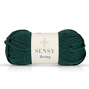 Sensy Roving Yarn, 3.5 oz, 132 Yards, Gauge 5 Bulky (Forest Green)