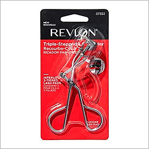 REVLON Triple-Stepped Lash Curler,Stainless steel/red