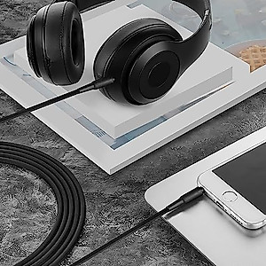 GEEKRIA Audio Cable Compatible with Beats Studio Pro, Solo 3, Solo 2, Studio 3, Studio 2, Executive, Pro, Mixr Cable, 3.5mm Aux Replacement Stereo Cord (4 ft/1.2 m)