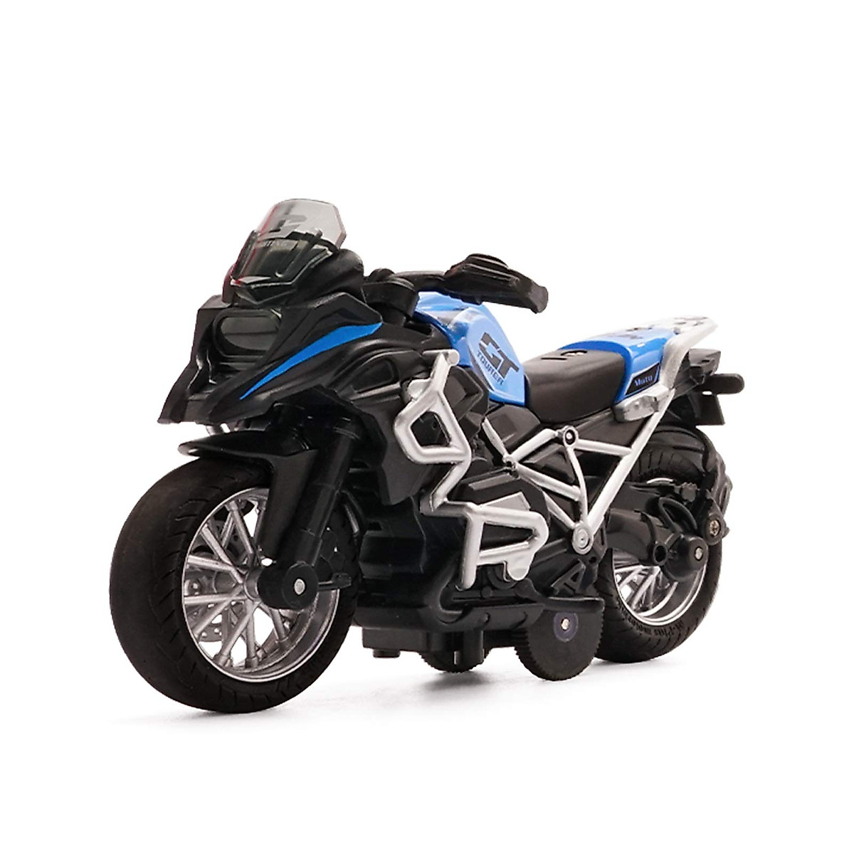 YA LE MING Motorcycle Toy,Pull Back Vehicles,with Light and Music Toys Motorcycle Model, Motorcycle Toys for 3+ Year Old Boys Girls (Blue)