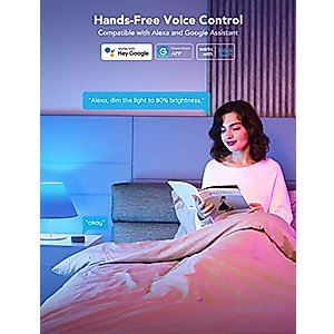 Govee Smart A19 LED Light Bulbs, 1000LM RGBWW Dimmable, Wi-Fi & Bluetooth Color Changing Light Bulbs, Works with Alexa & Google Assistant No Hub Required, 75W Equivalent Smart Bulbs, 2 Pack