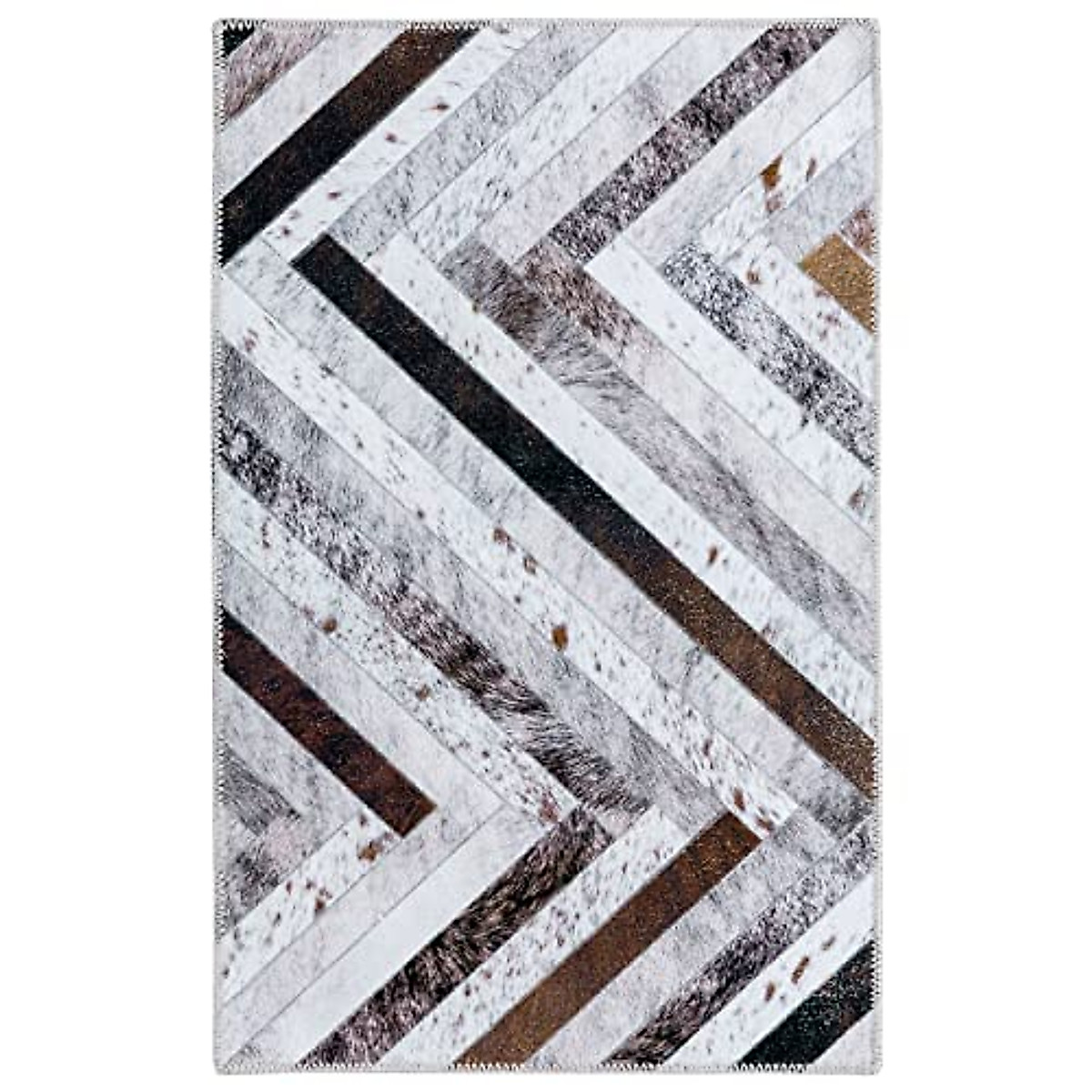 DECOMALL Coronado Small Rug, Machine Washable Modern Geometric Door Mat, Non Slip Carpet for Entryway,24"x36", Multi