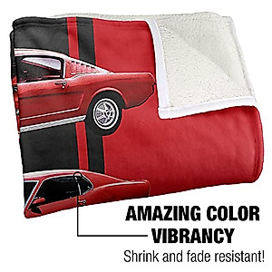 Ford Blanket, 50"x60" Mustang Line Up Silky Touch Sherpa Back Super Soft Throw Blanket