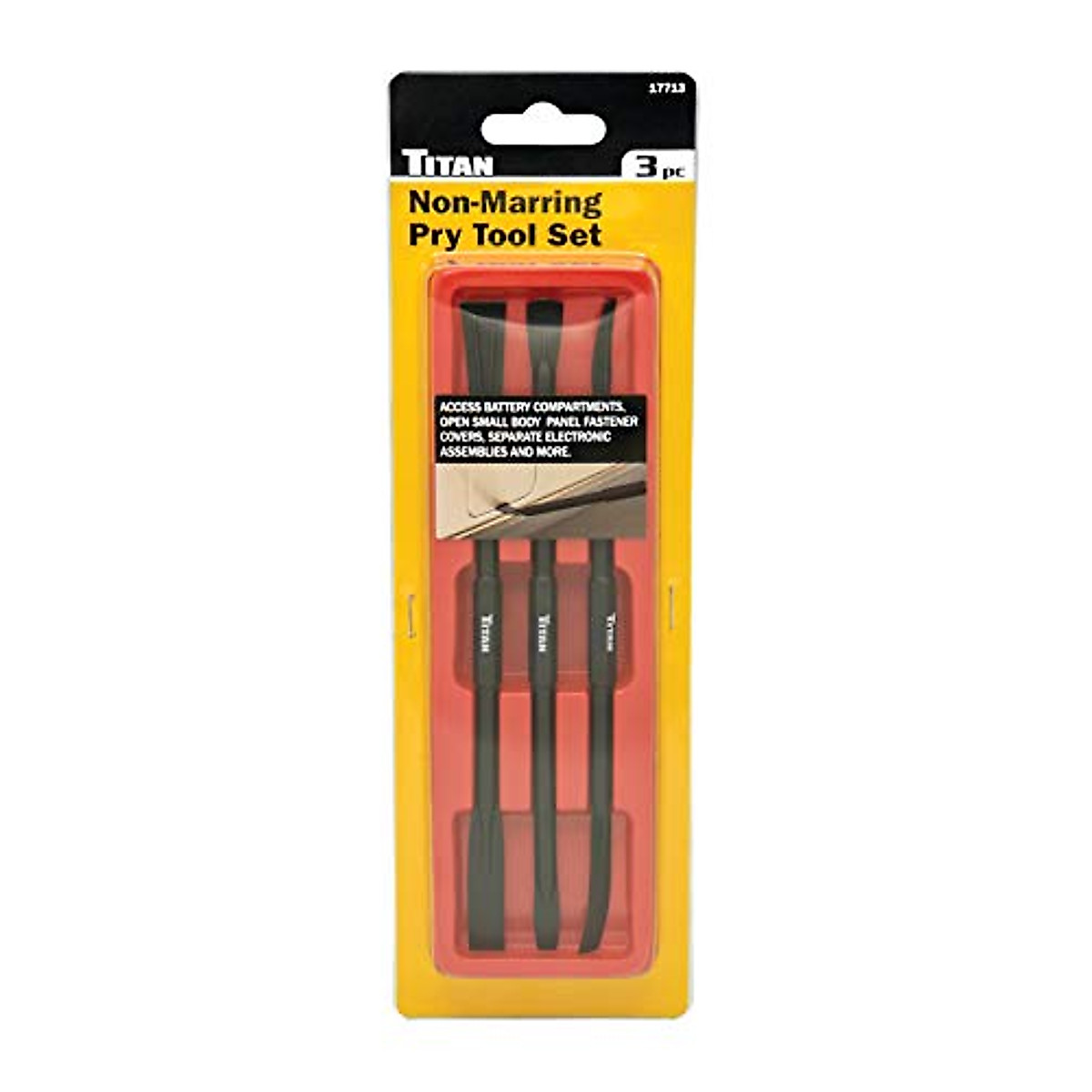 Titan 17713 3-Piece Non-Marring Precision Pry Bar Set
