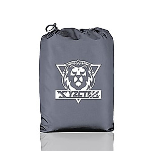 XYZCTEM UTV Cover,Outdoor Waterproof All-Weather Protection UTV Cover Compatible with Polaris RZR Can-Am Yamaha Honda Kawasaki Suzuki,and More.with Upgraded Windproof Straps,Vent(Grey,2-3 Seater)