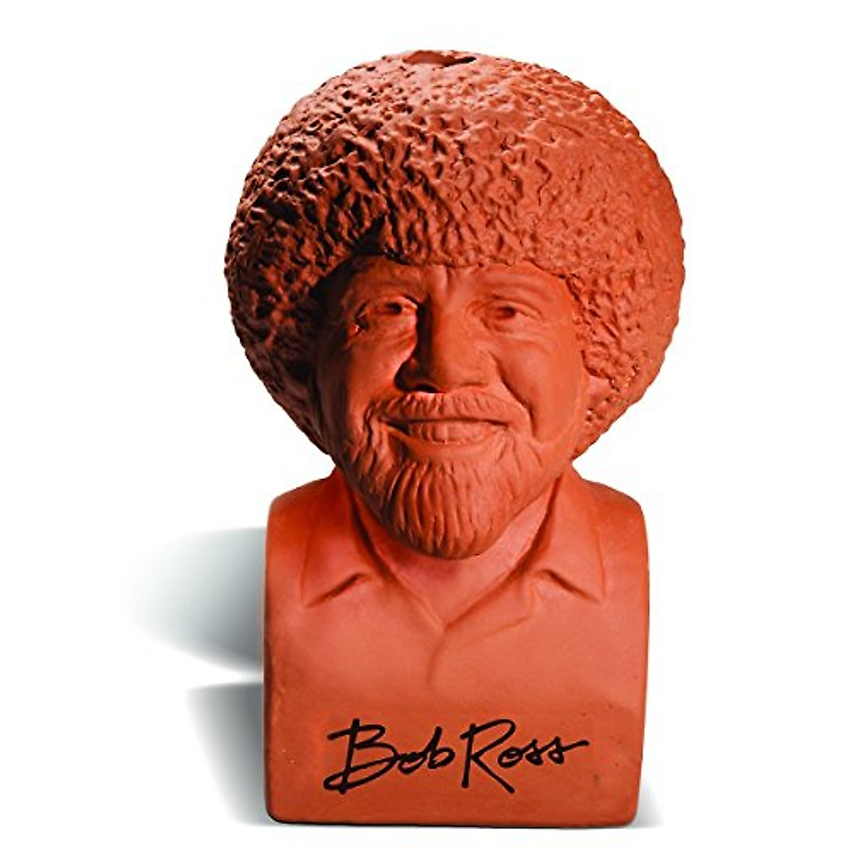 Chia Pet Bob Ross with Seed Pack, Decorative Pottery Planter, Easy to Do and Fun to Grow, Novelty Gift, Perfect for Any Occasion